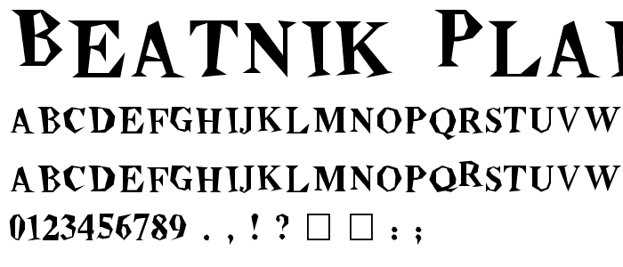 Beatnik Plain Font : Fancy Distorted : pickafont.com
